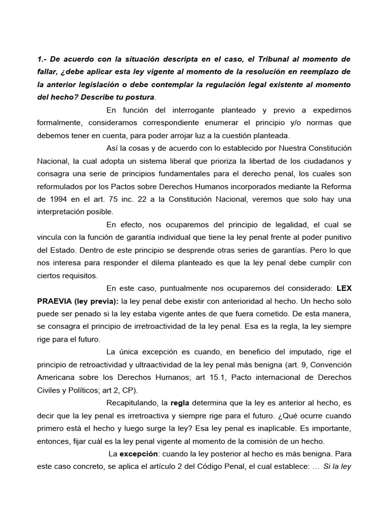 TP 1 Grupal Derecho Penal Pte Gral | PDF | Derecho penal | Justicia