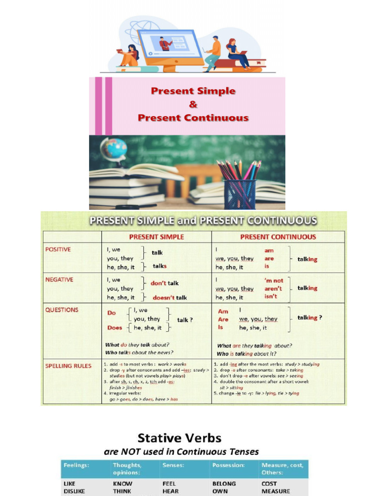 Present Simple Continuous | PDF