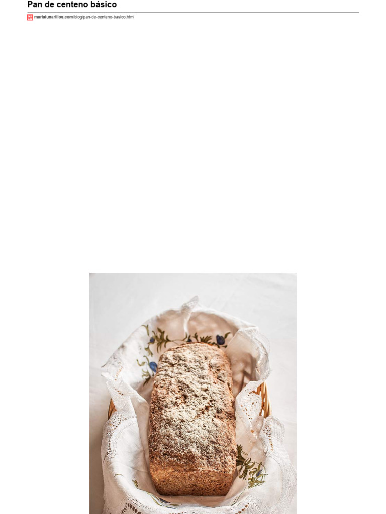 Pan de Centeno Básico | PDF | Panes | Alimentos