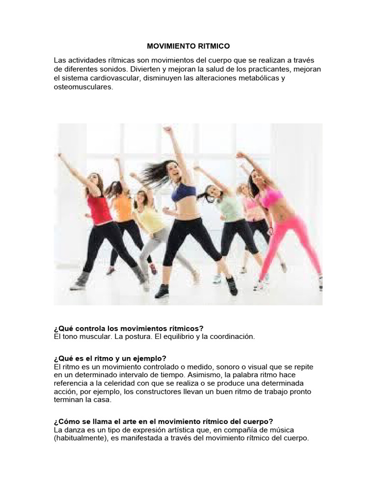15 Movimiento Ritmico Secundaria | PDF | Ejercicio aerobico | Ritmo