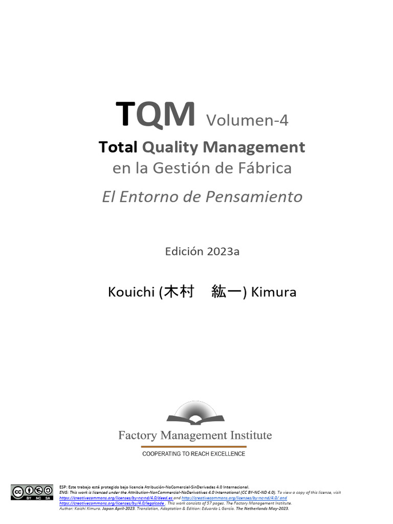 TQM-4 by Kimura Sensei - TQM-Thinking Environment-1 | PDF | Pensamiento | Creatividad