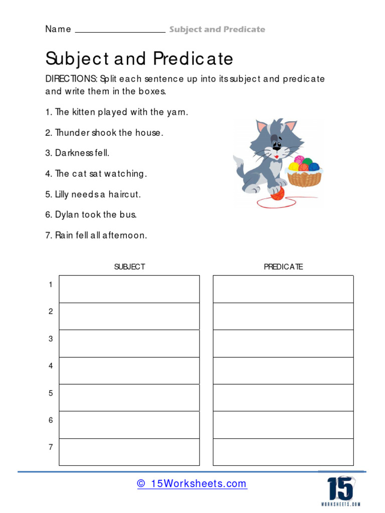 Subject and Predicate | PDF