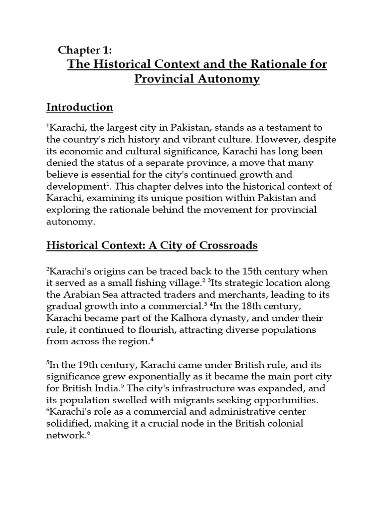 Karachi's Provincial Autonomy Debate | PDF | Air Pollution | Karachi