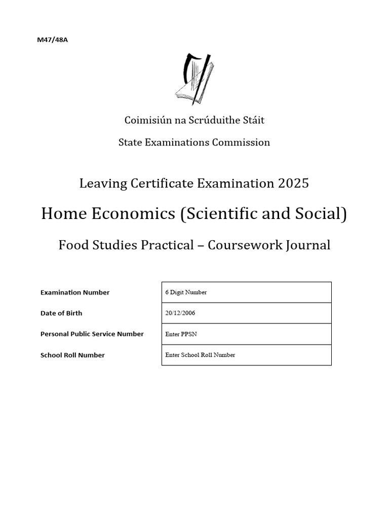 Food Studies Coursework Journal 2025 - Digital V 1 | PDF | Fat | Human ...