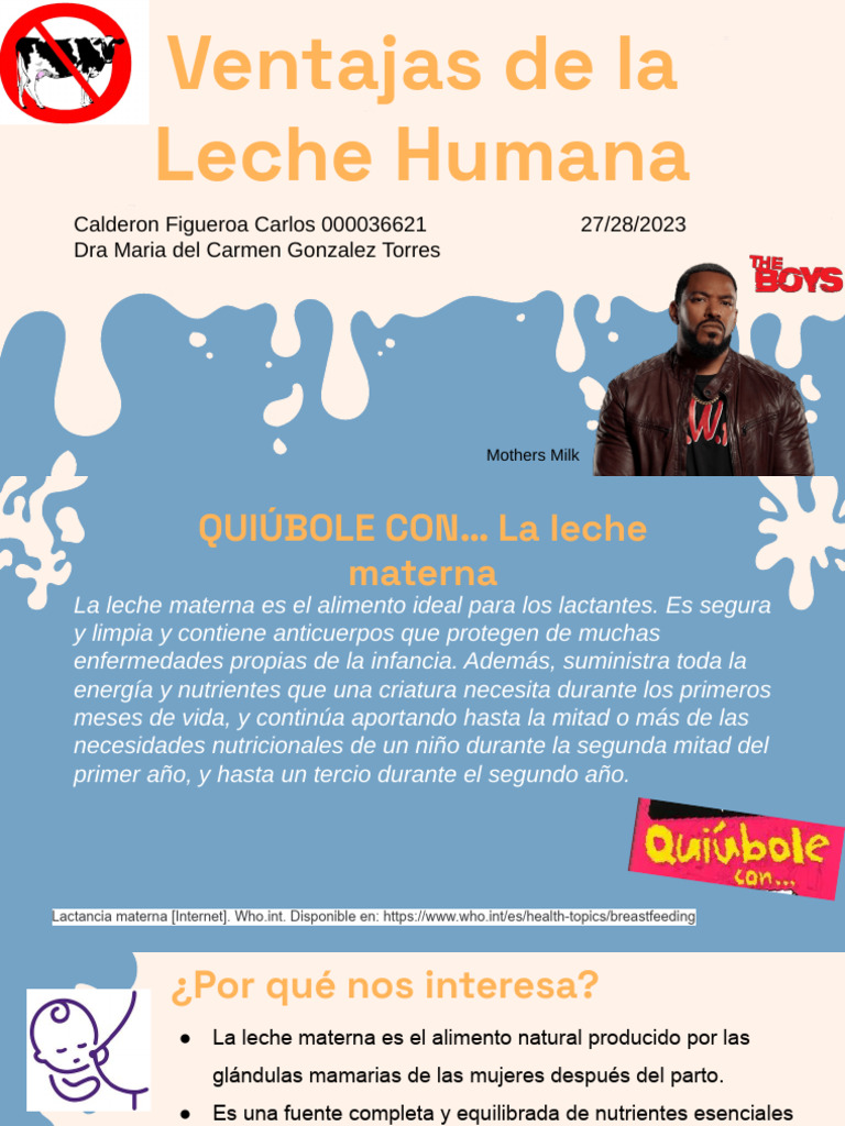 Beneficios de la Leche Materna | PDF | La leche materna | Leche