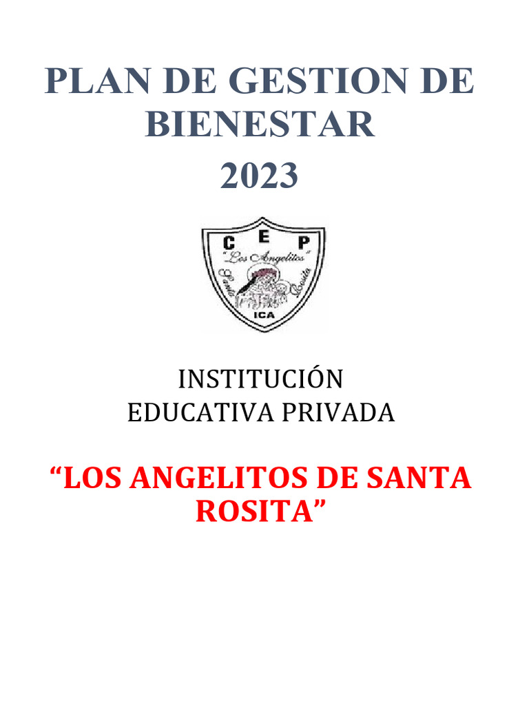 Plan de Trabajo Del Comite de Bienestar 2023 | PDF | Plan de estudios | Conceptos psicologicos