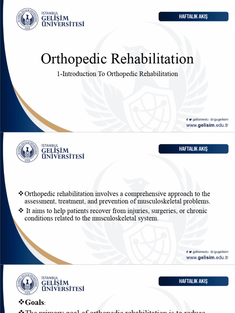 Overview of Orthopedic Rehabilitation | PDF | Physical Therapy | Healing