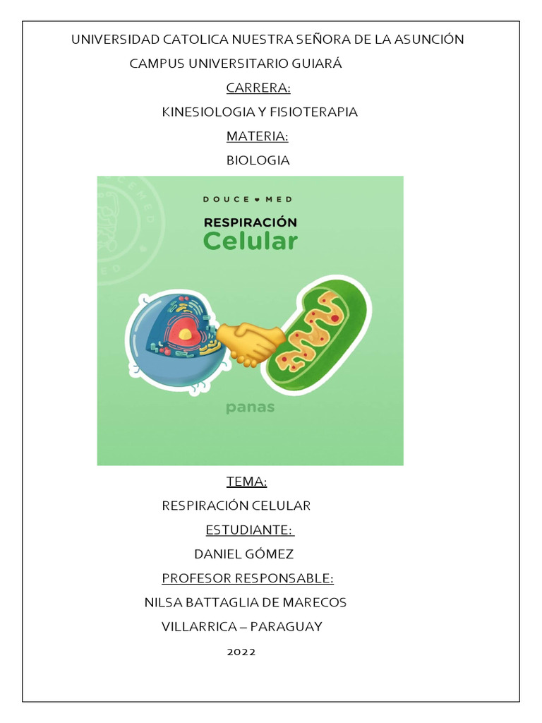 Trabajo de Biologia | PDF | Trifosfato de adenosina | Respiración celular