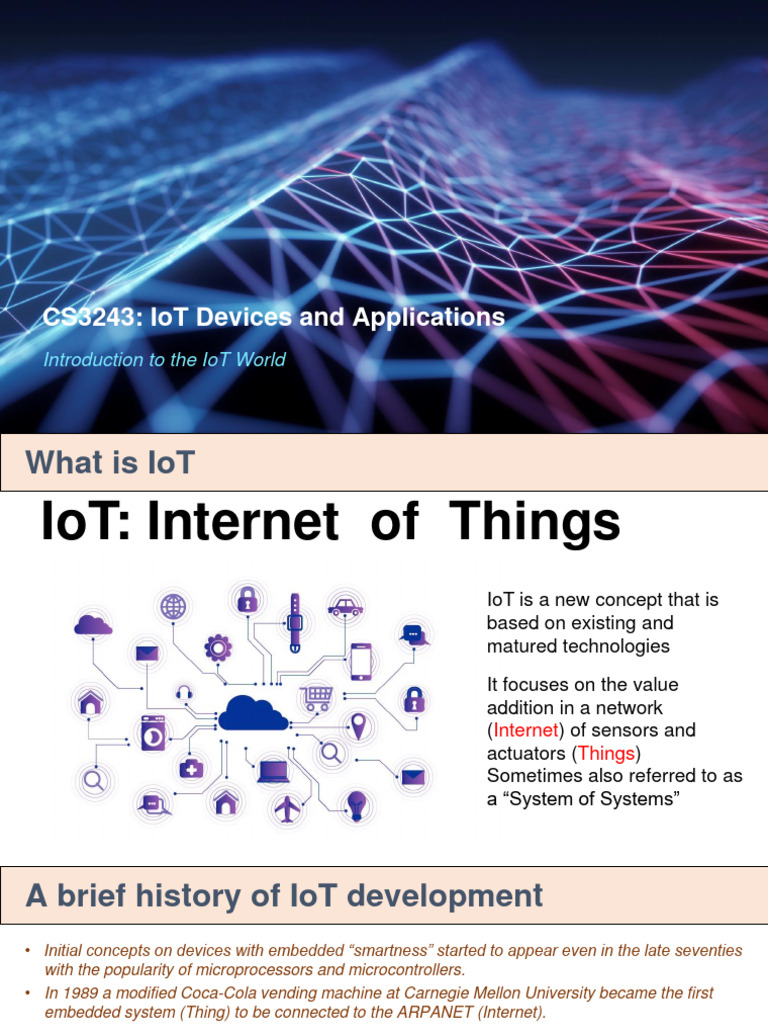 Unit 01 INtroduction To IoT World Full | PDF | Internet Of Things | Embedded System