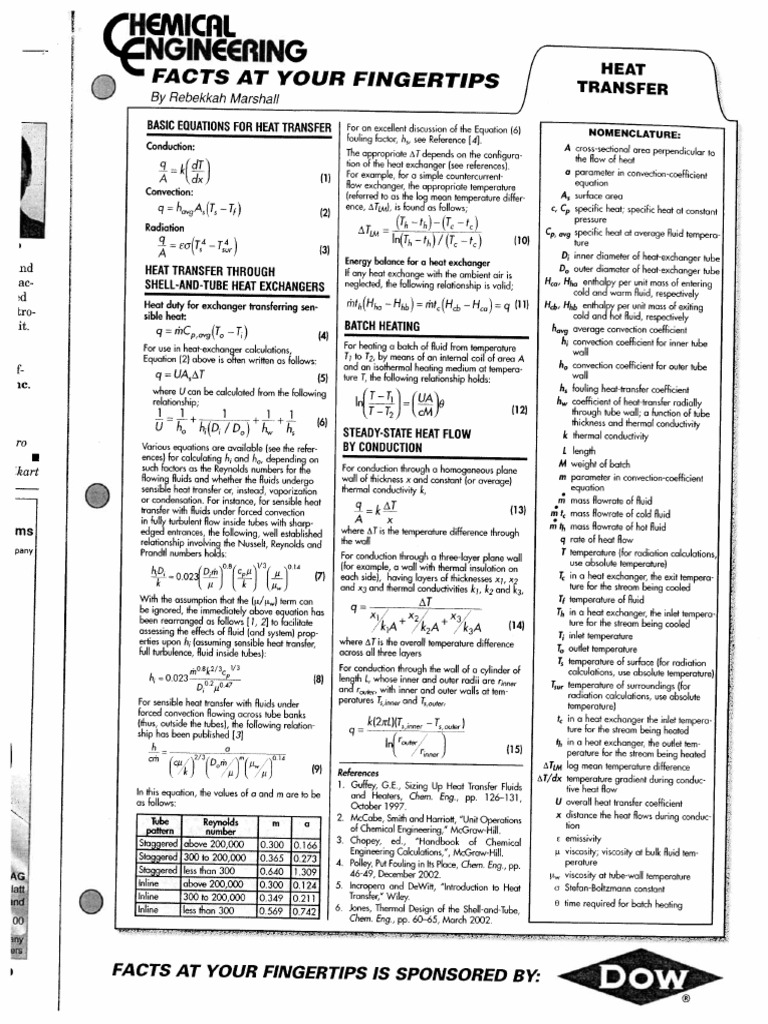Heat Transfer Fact Sheet | PDF