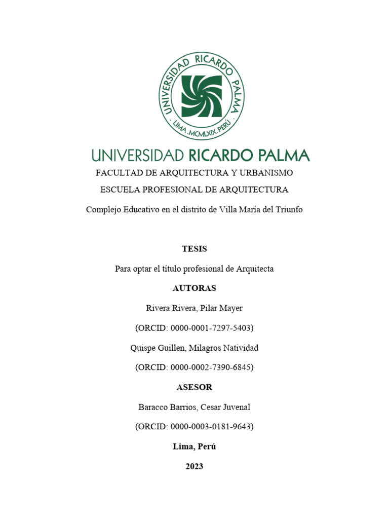 t030 - 72691460 - T Rivera Rivera Pilar Mayer | PDF | Lima | Perú