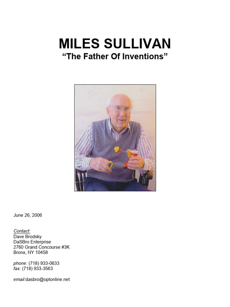 Miles Sullivan Drinking Bird Media Kit | PDF | Temperature | Gases