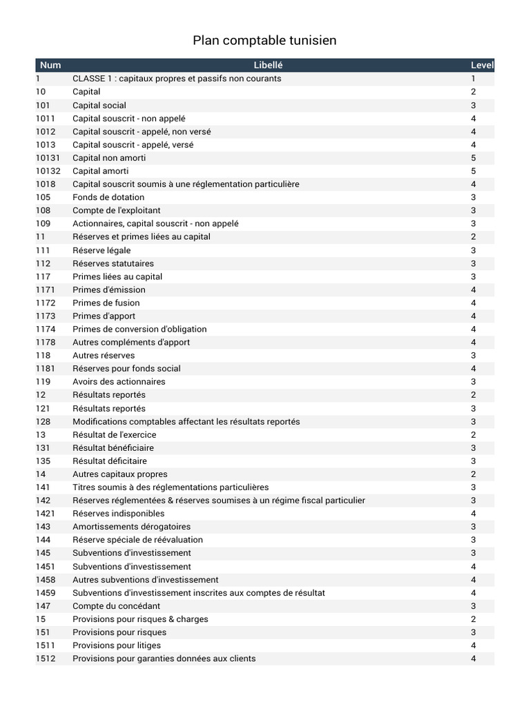 Plan Comptable Tunisien | PDF | Prêts | Salaires