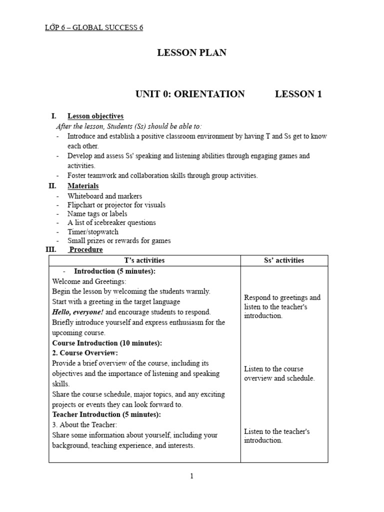 Lesson Plan 6 | PDF | Reading Comprehension | Lesson Plan
