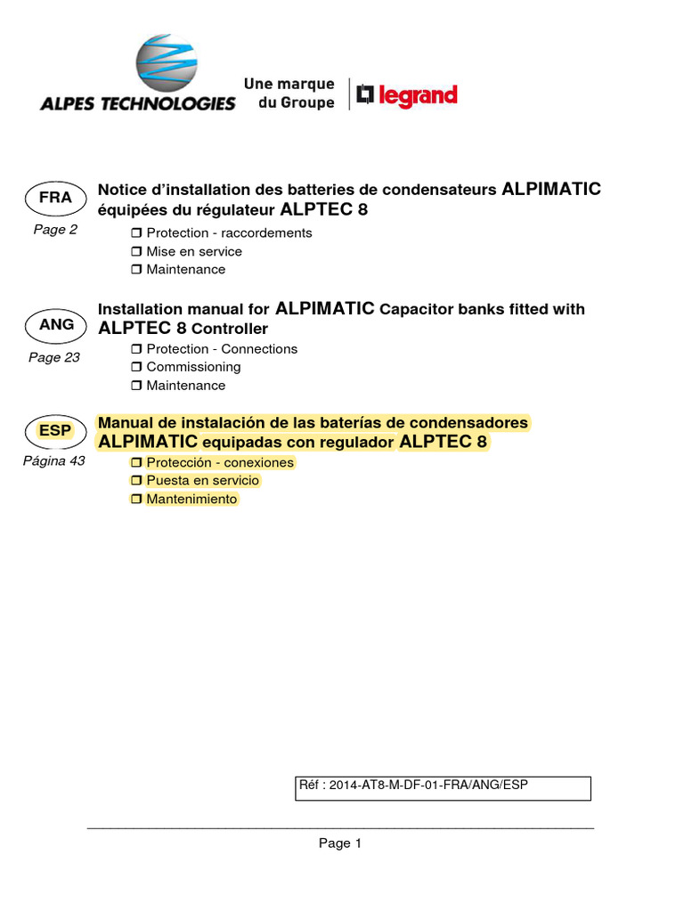 2.controlador de Factor de Potencia Alptec 8 - Traducido. | PDF ...