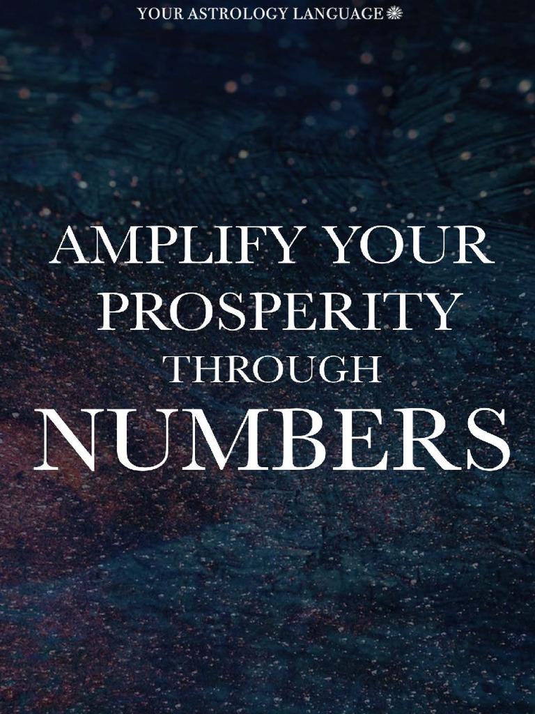 Amplify Prosperity Through Numbers | PDF | Thought | Disciplines