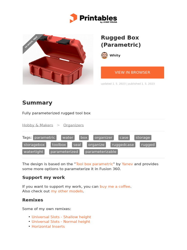 Rugged Box Parametric | PDF | Screw | Manufactured Goods Rugged Box Parametric | PDF | Screw | Manufactured Goods