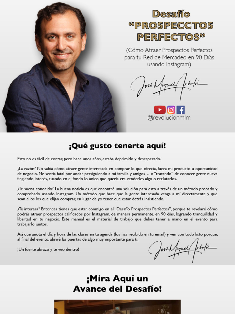 Manual de Trabajo Desafío Prospectos Perfectos 12-21 | PDF | Marketing