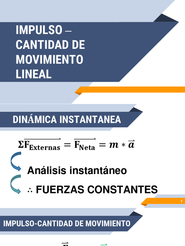 Impulso y Cantidad de Movimiento Lineal | PDF | Masa | Impulso