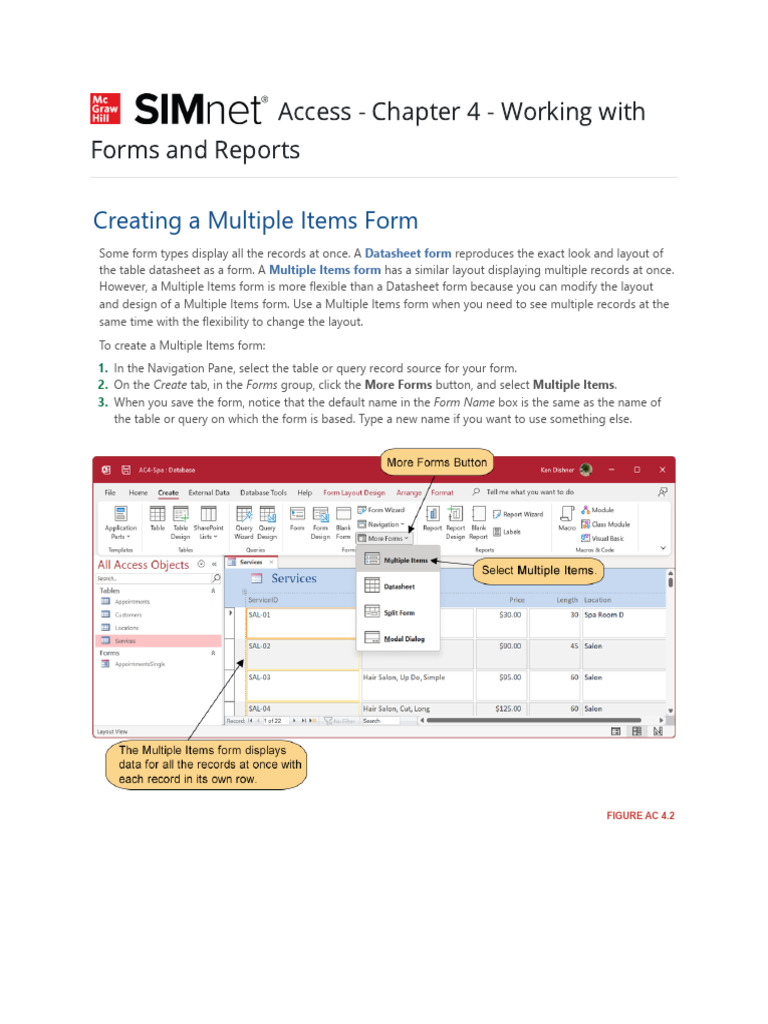 Skill 4.2 Creating A Multiple Items Form | PDF | Computers