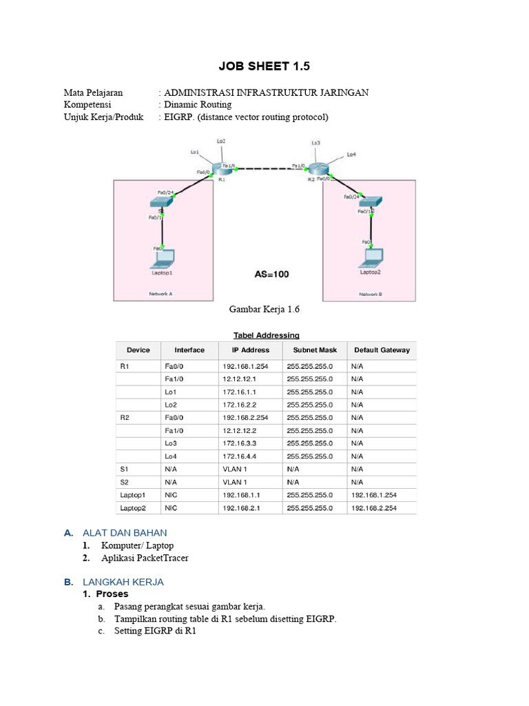 Jobsheet Dan Penilaian | PDF | Metode & Bahan Ajar | Komputer