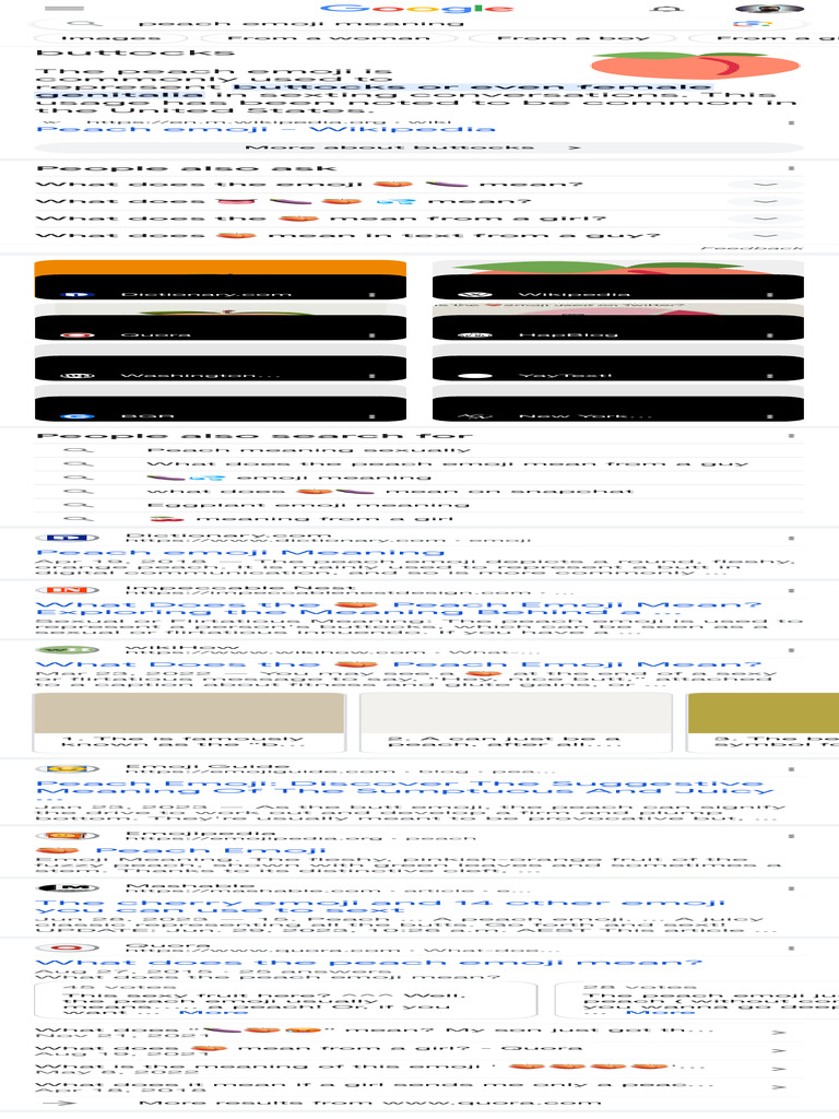 Peach Emoji Meaning - Google Search | PDF
