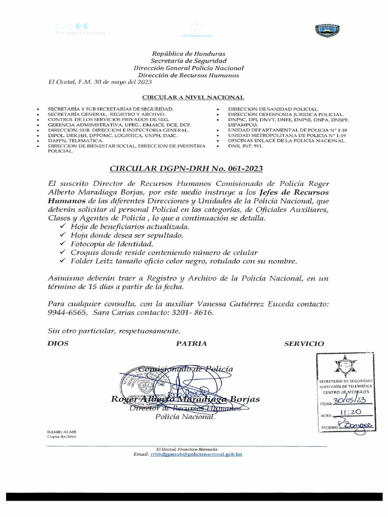 Circular DGPN DRH n.061 2023 | PDF