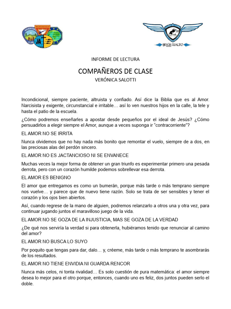 compañeros de clase | PDF | Amor