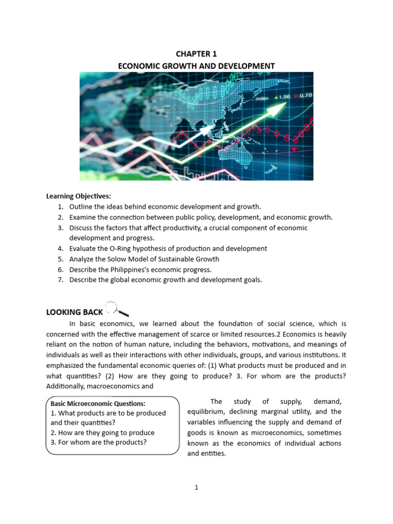 Chapter 1 Economic Growth and Development | PDF | Cost Of Living ...