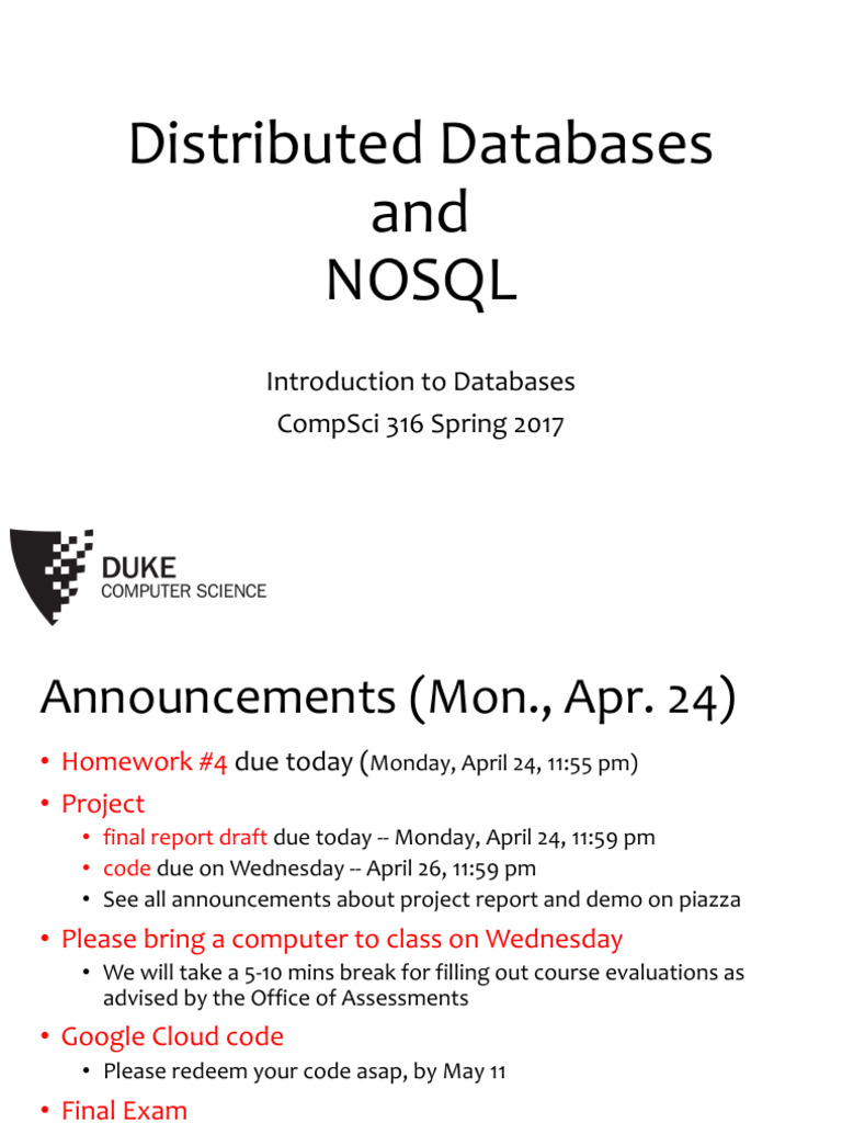 26 Distributed Dbms Nosql | PDF | No Sql | Databases 26 Distributed Dbms Nosql | PDF | No Sql | Databases