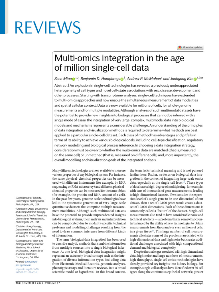 Multi-Omics for Kidney Insights | PDF | Machine Learning | Artificial ...