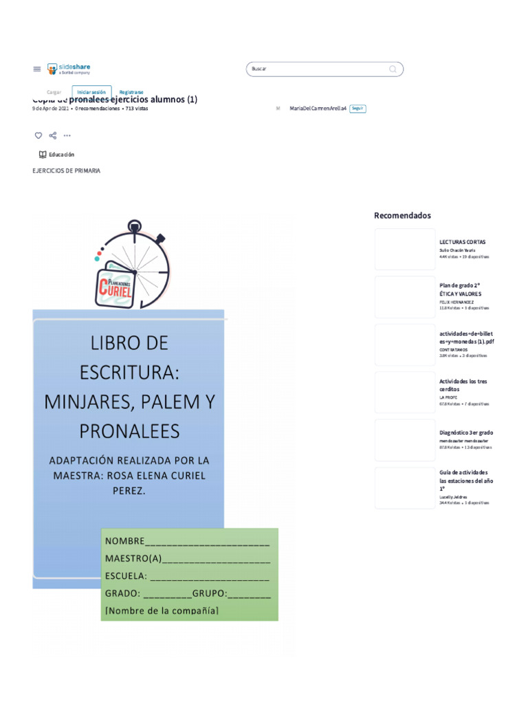 Copia De Pronalees Ejercicios Alumnos 1 Pdf Pdf