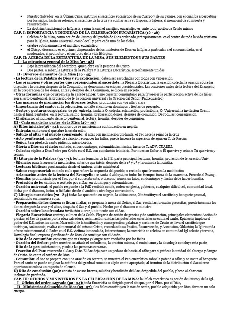 Igmr Resumen Completo - 063956 | Descargar gratis PDF | Misa (liturgia ...