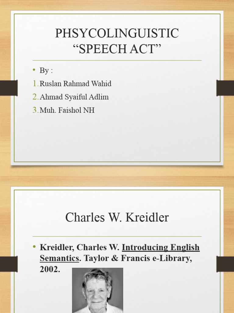 Speech Acts Semantics | Download Free PDF | Human Communication | Cognitive Science