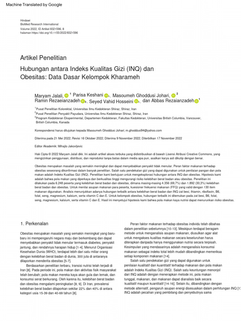 Akg Kalori Menurut Biomed | PDF