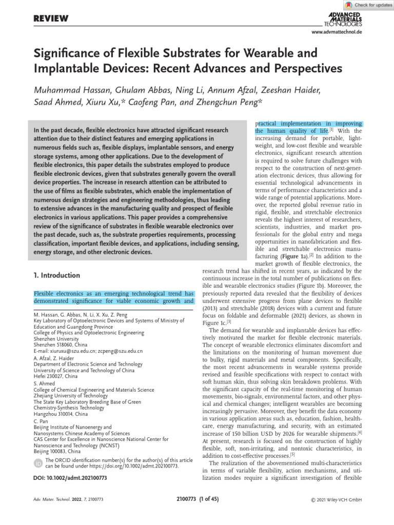 2 - Significance of Flexible Substrates For Wearable and Implantable ...
