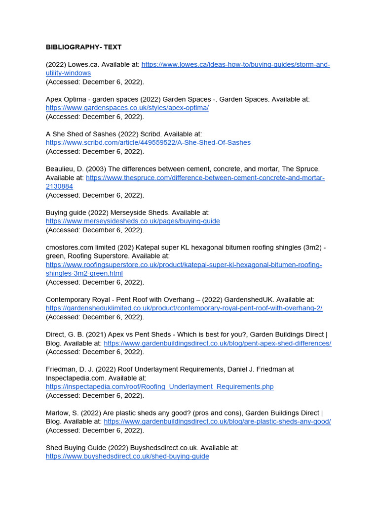 Final Shed References | Download Free PDF | Shed | Roof