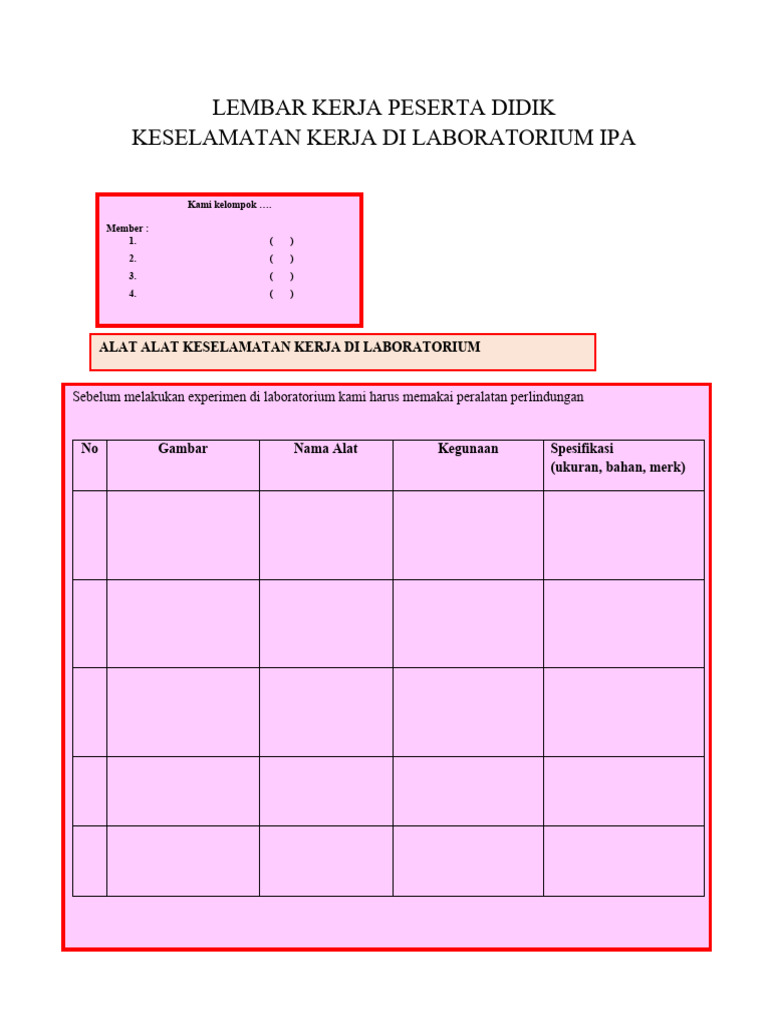 LKPD K3 Lab Kimia | PDF
