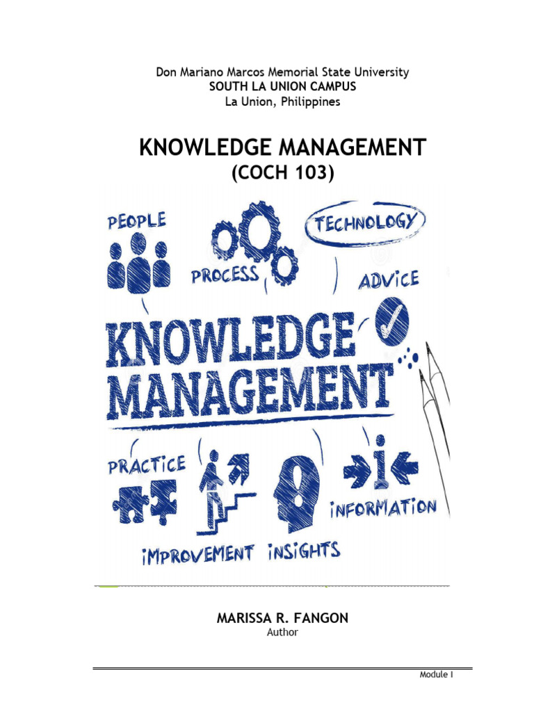 UPDATED - COCH 103 Module 1 - KNOWLEDGE MANAGEMENT | PDF | Tacit ...