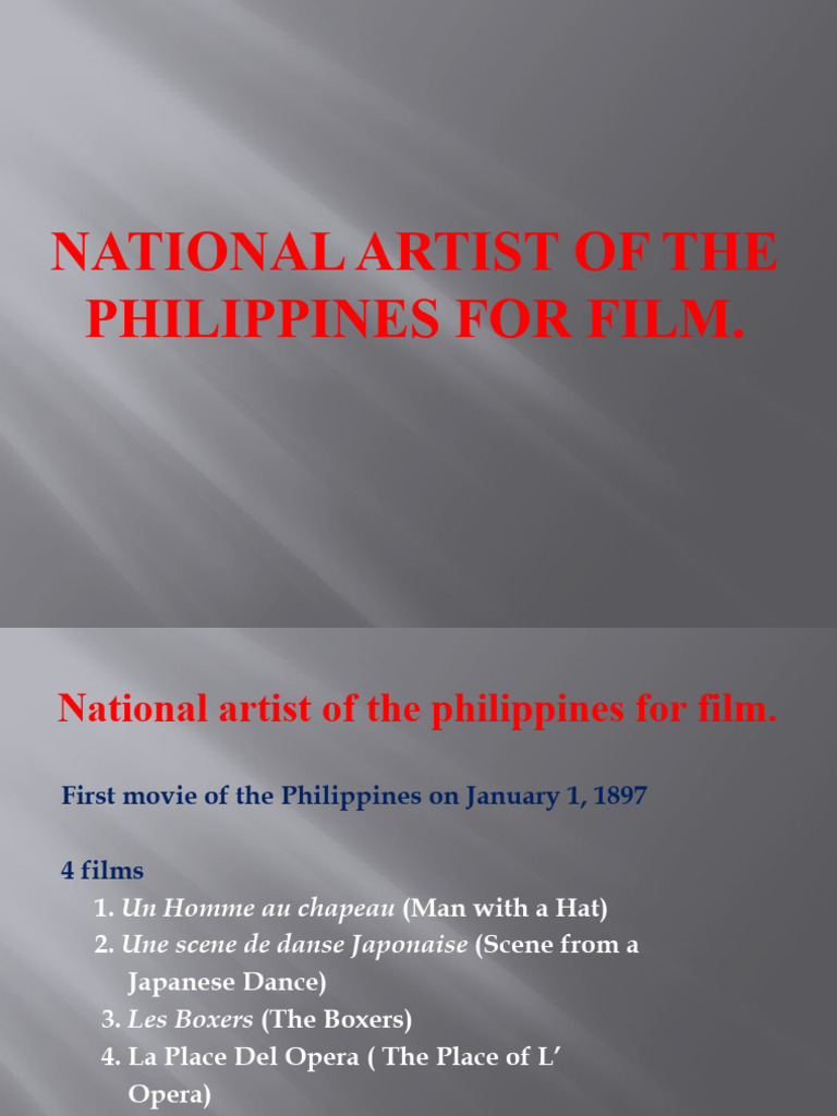 National Artists in Philippine Film | PDF | Philippines