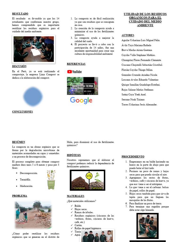 Triptico | PDF | Compost | Materiales naturales
