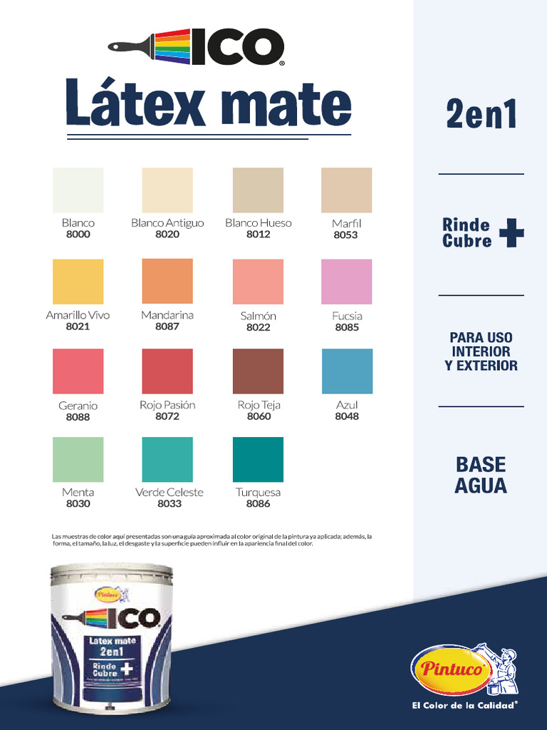 Colores Ico Latex Mate | PDF