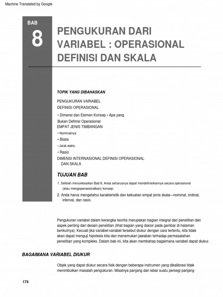 Pengukuran Variabel dalam Penelitian | PDF