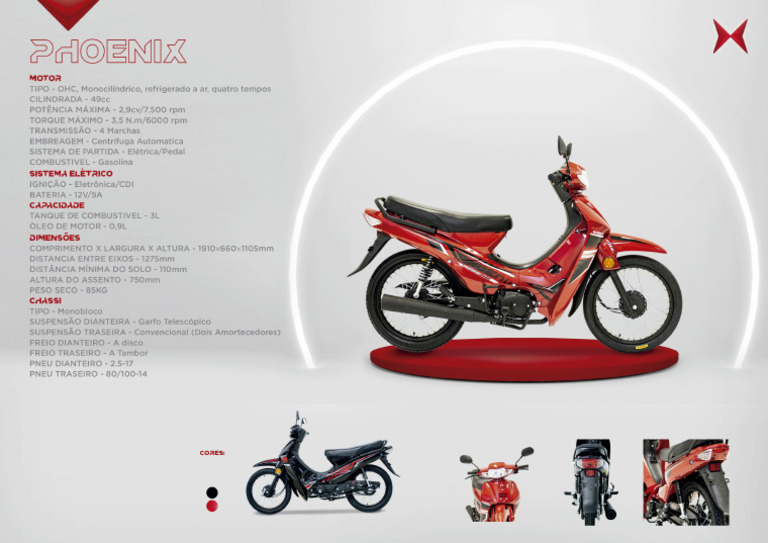 ficha tecnica shineray phoenix | PDF