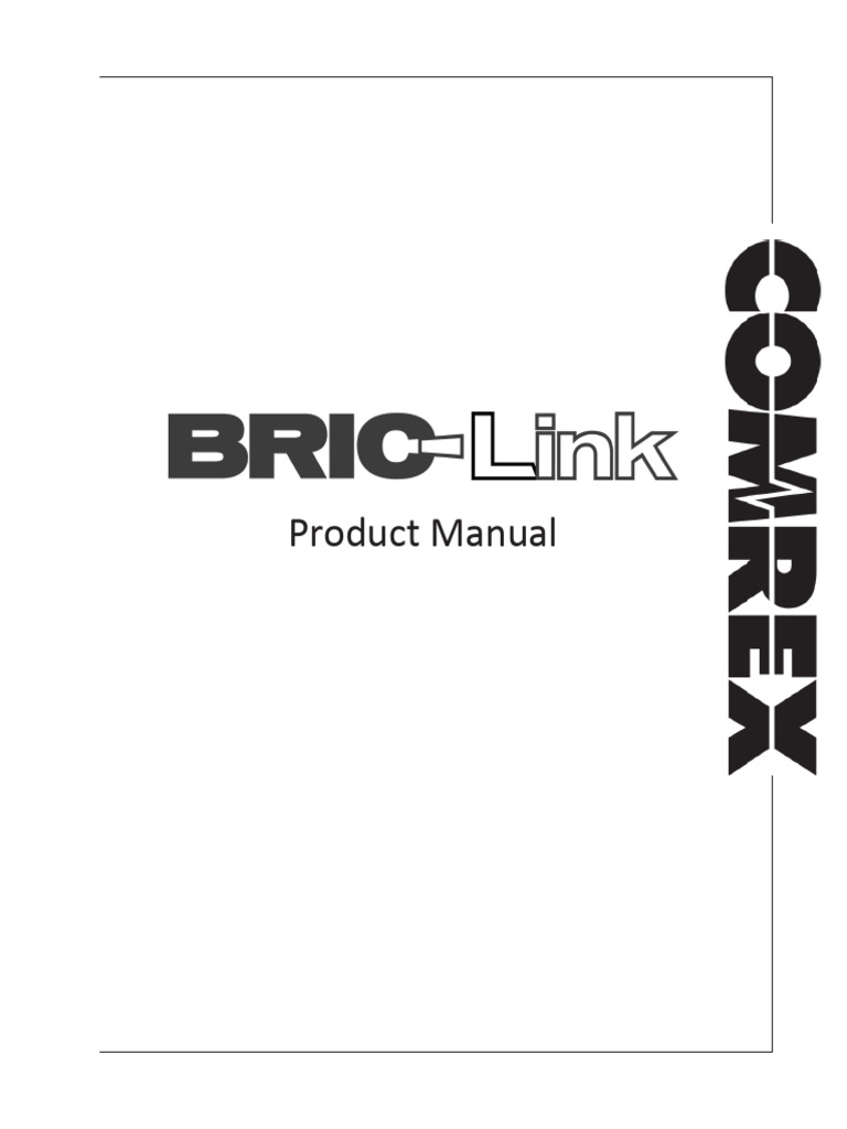 BRIC Link Classic Manual | PDF | Computer Network | Data Compression