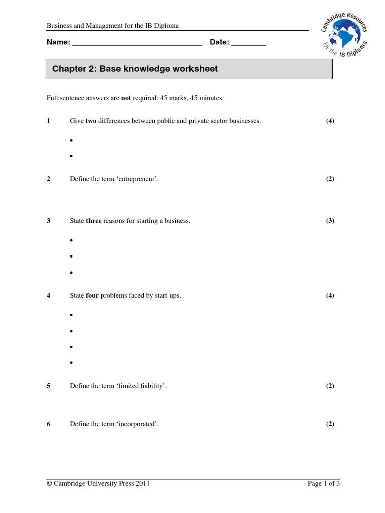 IB BusMan 2 Assessment Ws2 | PDF | Business | Private Sector