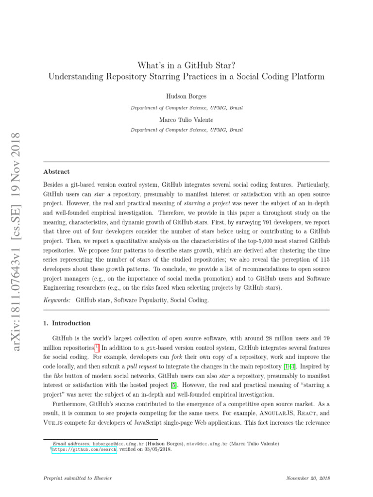 What S In A Github Star Pdf Application Software Software Repository