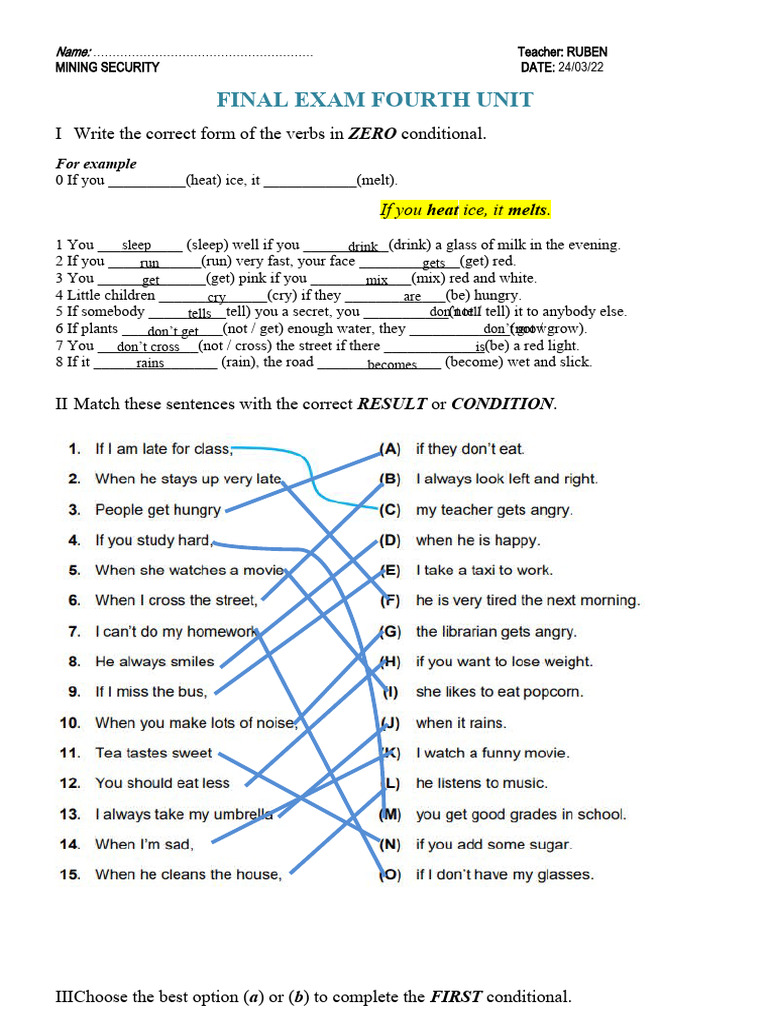 Final Exam Fourth Unit - Second | PDF | Linguistics