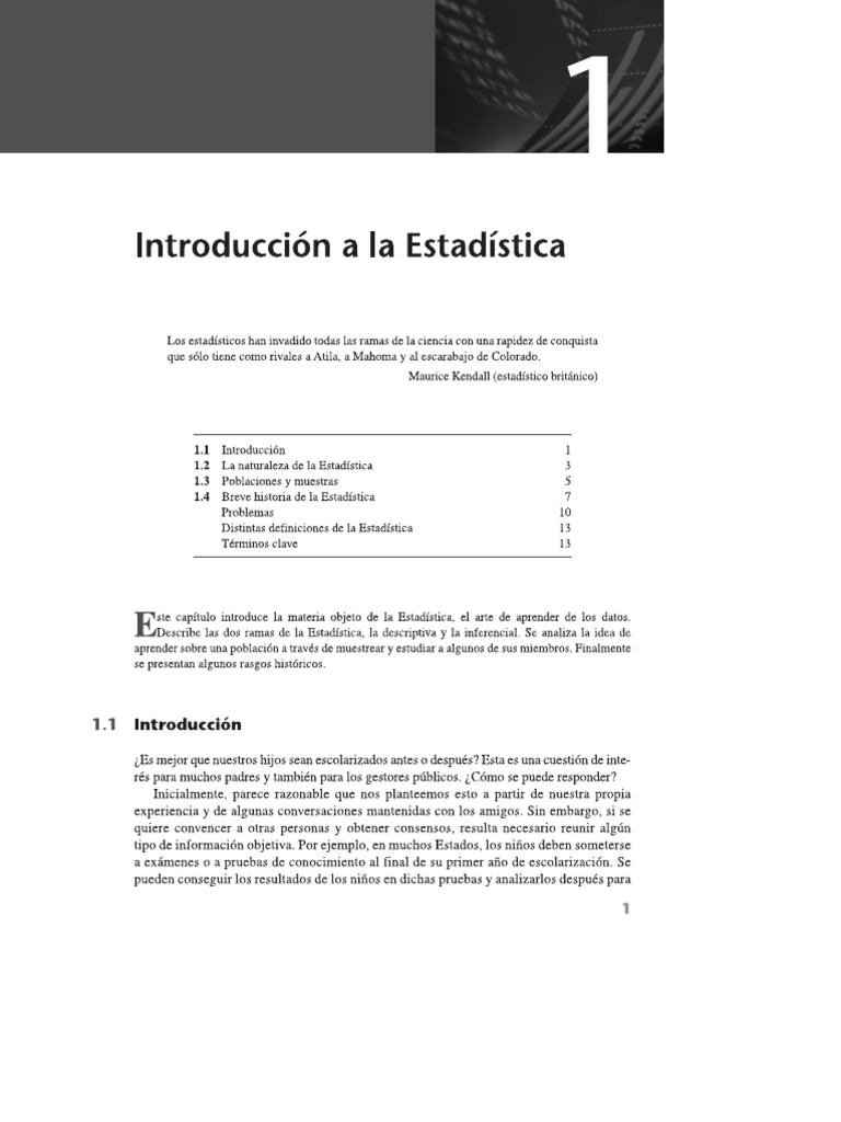 Introducción A La Estadistica | PDF