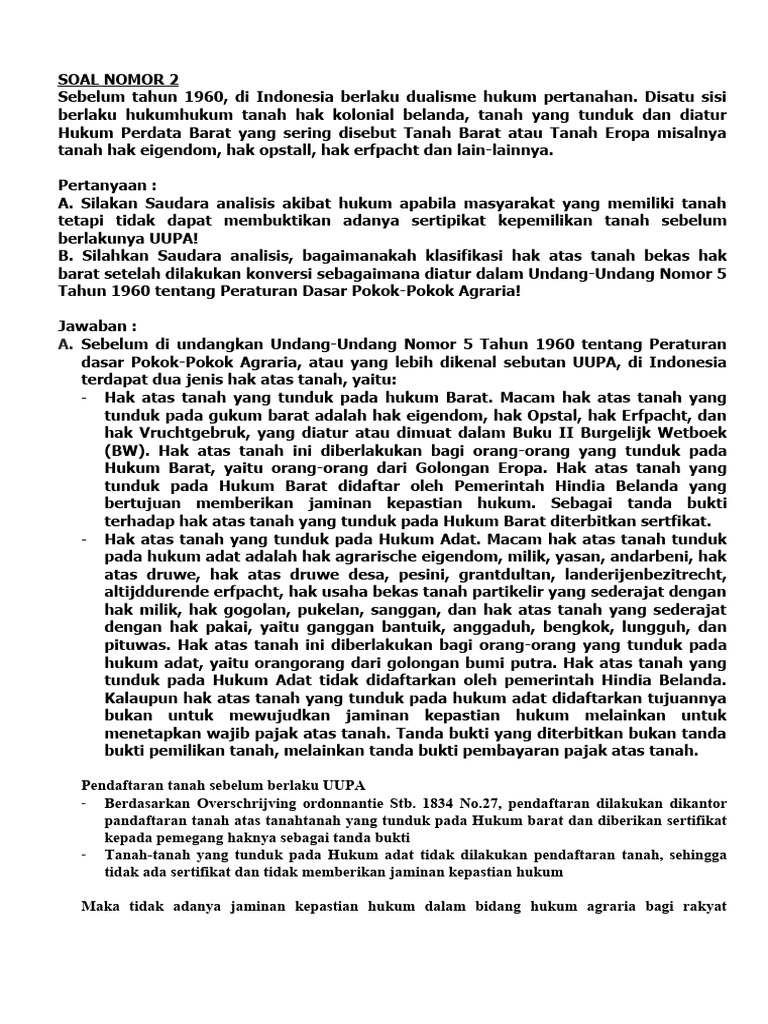 Jawaban No 2 Uas The | PDF